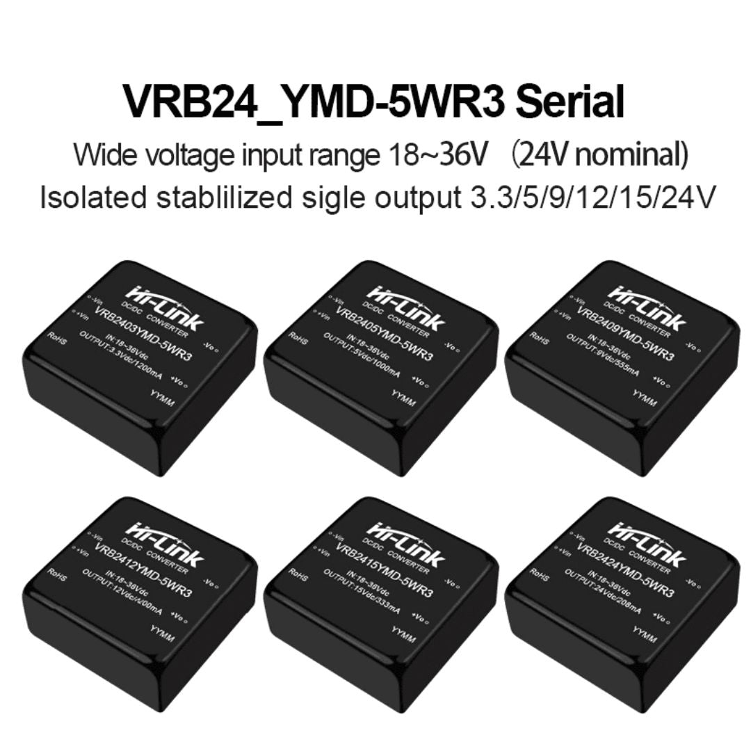 Buy Hi-Link 5WR3 DC-DC Converter 9-36V Input | Makerbazar