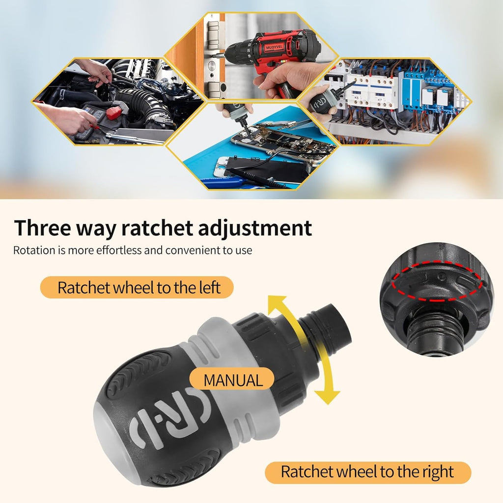 Ratcheting Double-Head Screwdriver with Storage Box | Makerbazar