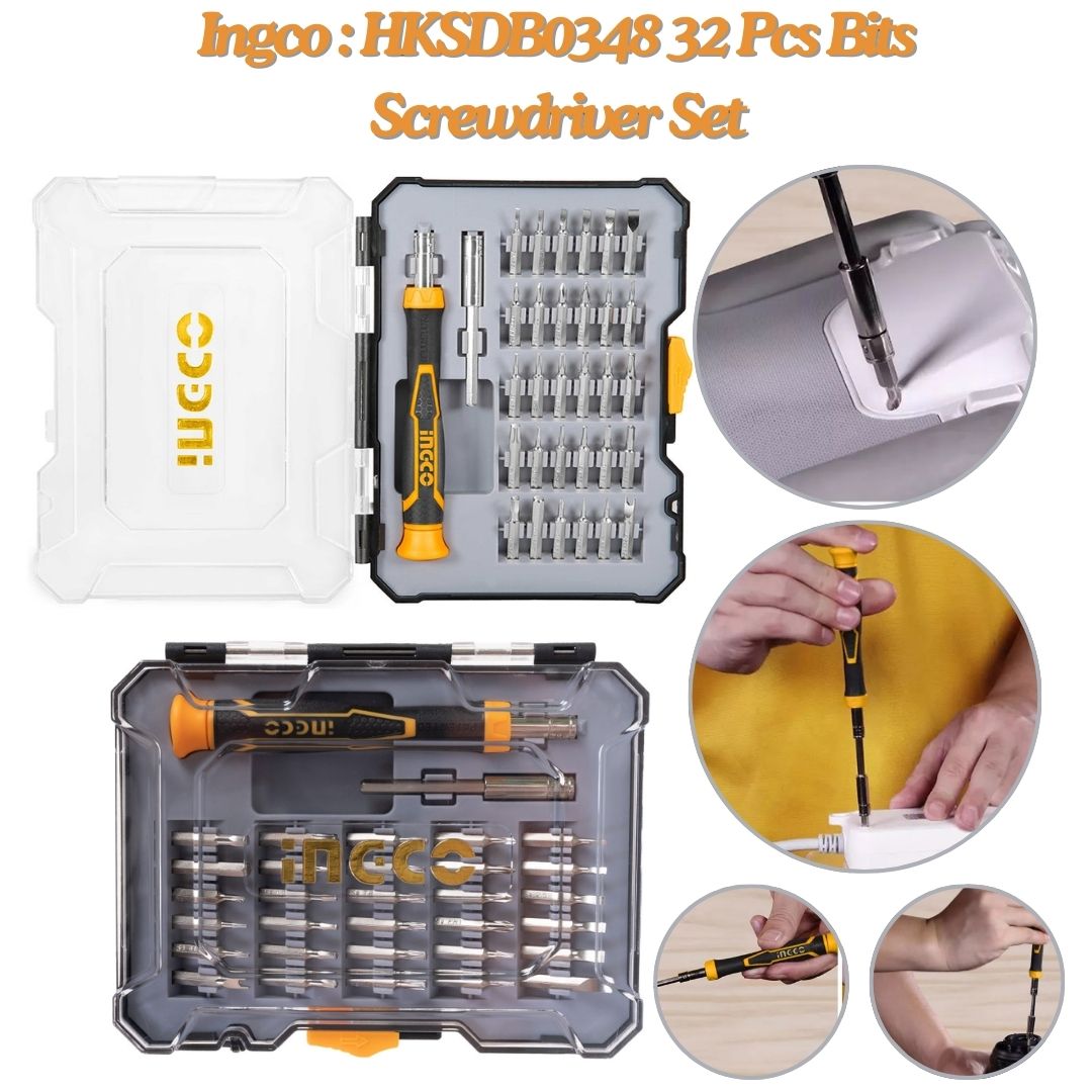 INGCO: HKSDB0348 32 Pcs Bits Screwdriver Set