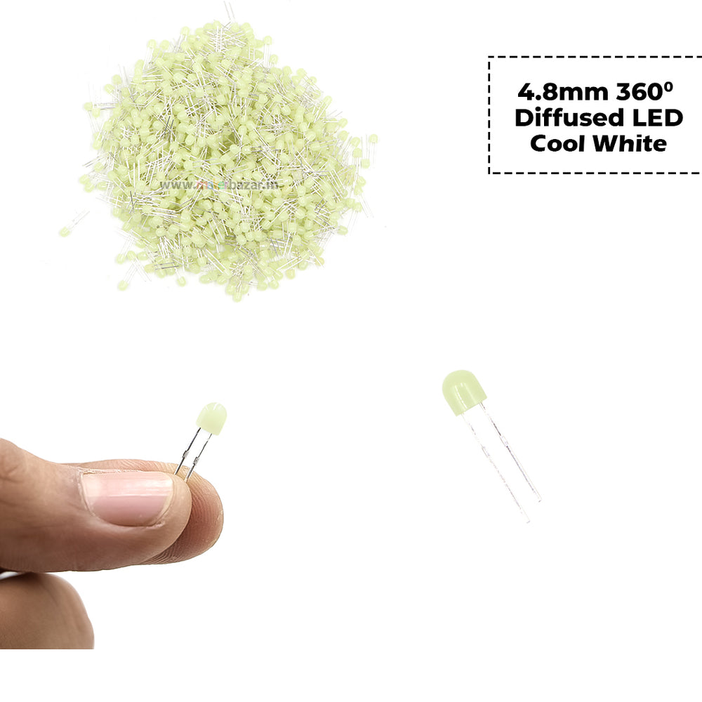 4.8mm 360 Degree Diffused Pink LEDs | Pack of 100