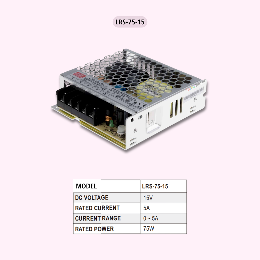 Mean Well LRS-75 75W Single Output Switching Power Supply