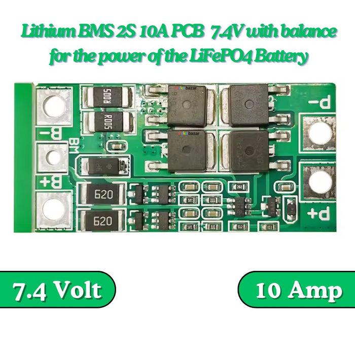 Buy 2S BMS Battery Protection Board for Safety | Makerbazar