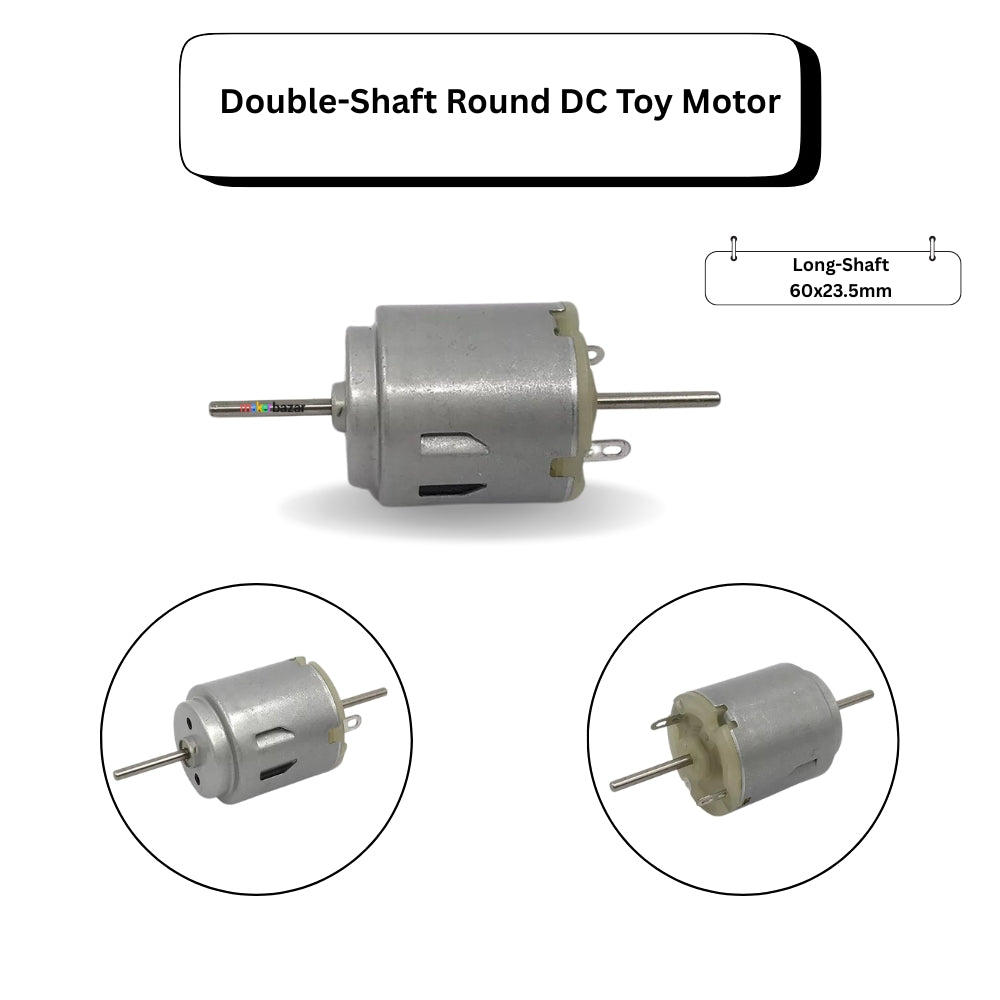 Double-Shaft Round DC Toy Motor