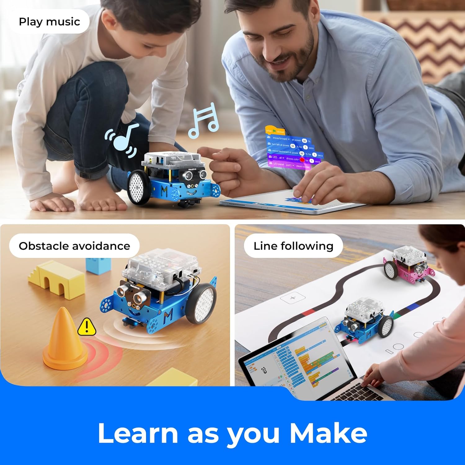 Makeblock mBot V1.1 Bluetooth Educational Robot Kit – Learn Coding ...