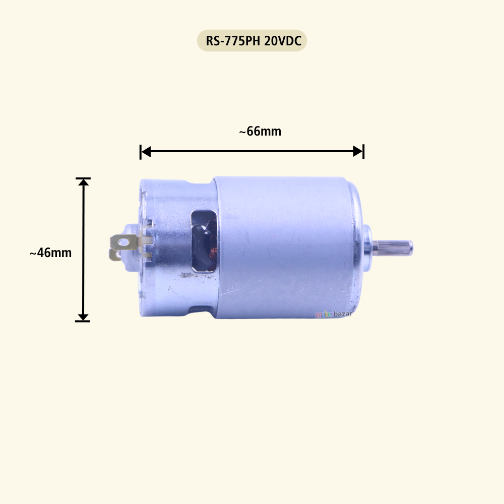 High-Torque Dual Ball Bearing Drill Motor | 18–20V DC 775 Series