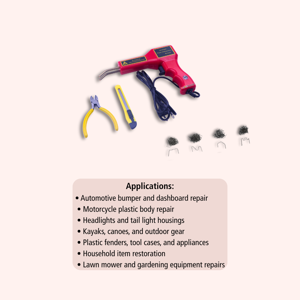 50W Soldering Gun Kit for Plastic Repair with Staples & Carry Case