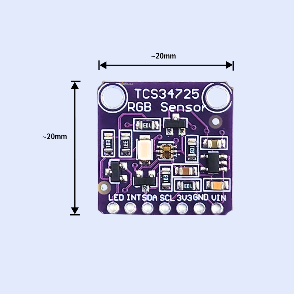 TCS34725 RGB Color Sensor Module | I2C Color Detection Sensor with IR ...