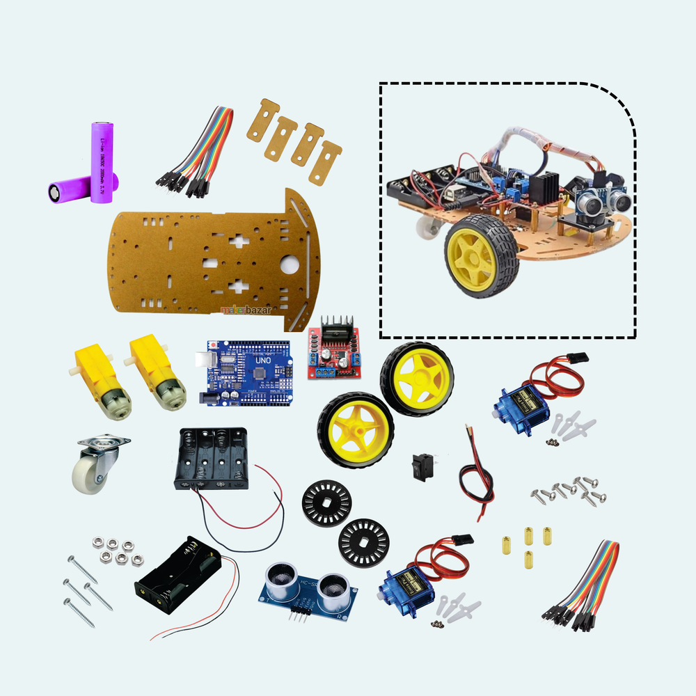 Arduino Obstacle Avoiding Robot Kit with Ultrasonic Sensor