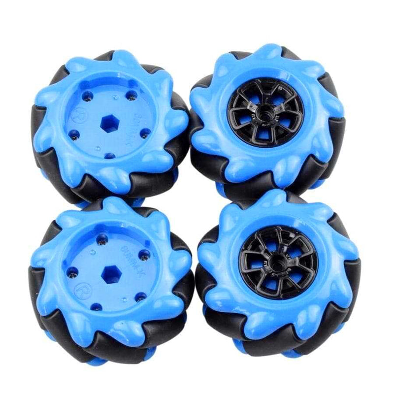 60mm-K 60x30mm Mecanum Omni-Directional Wheel for TT Motors (Set of 4p