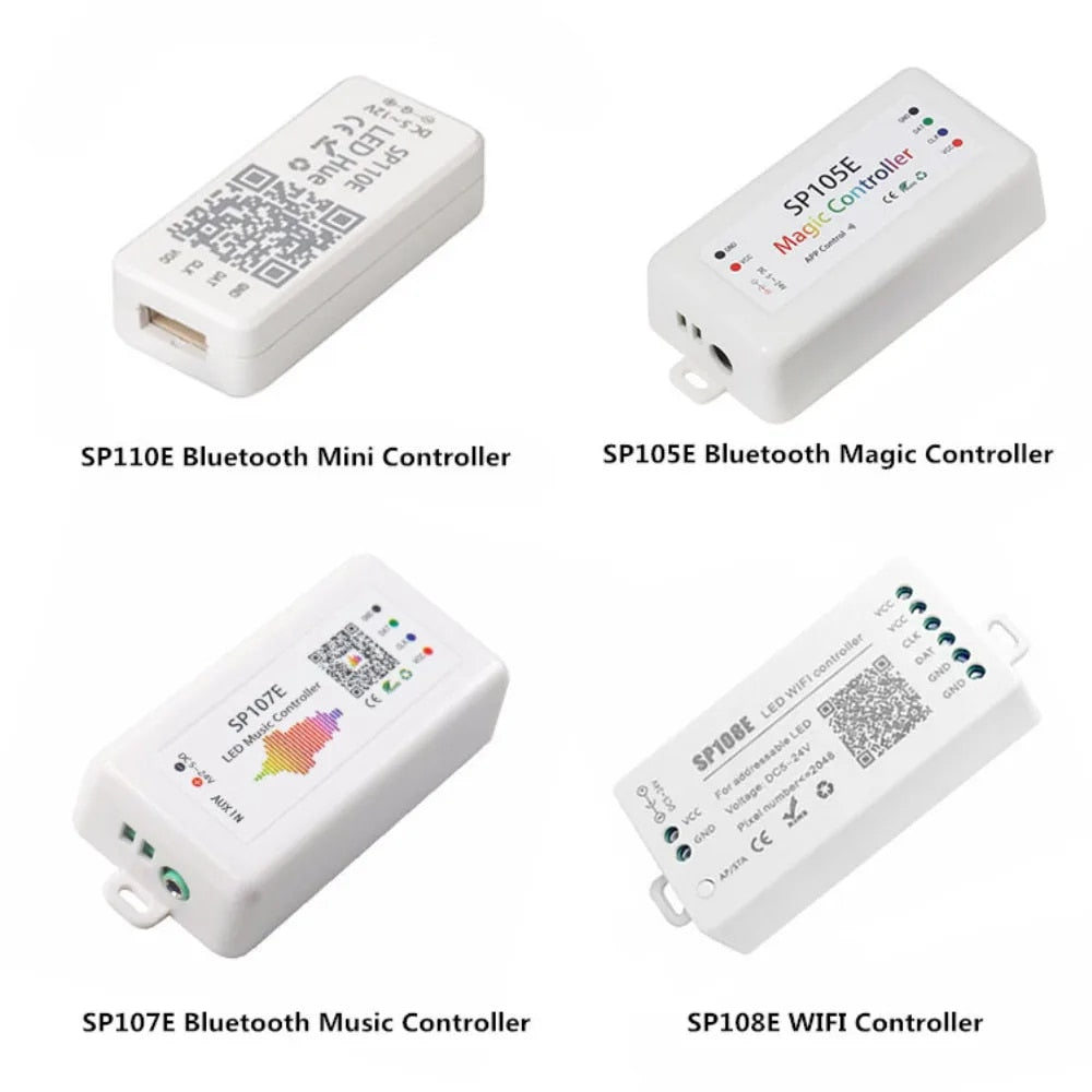 DC5-24V WiFi/Bluetooth SPI Music Spectrum Controller For Addressable W