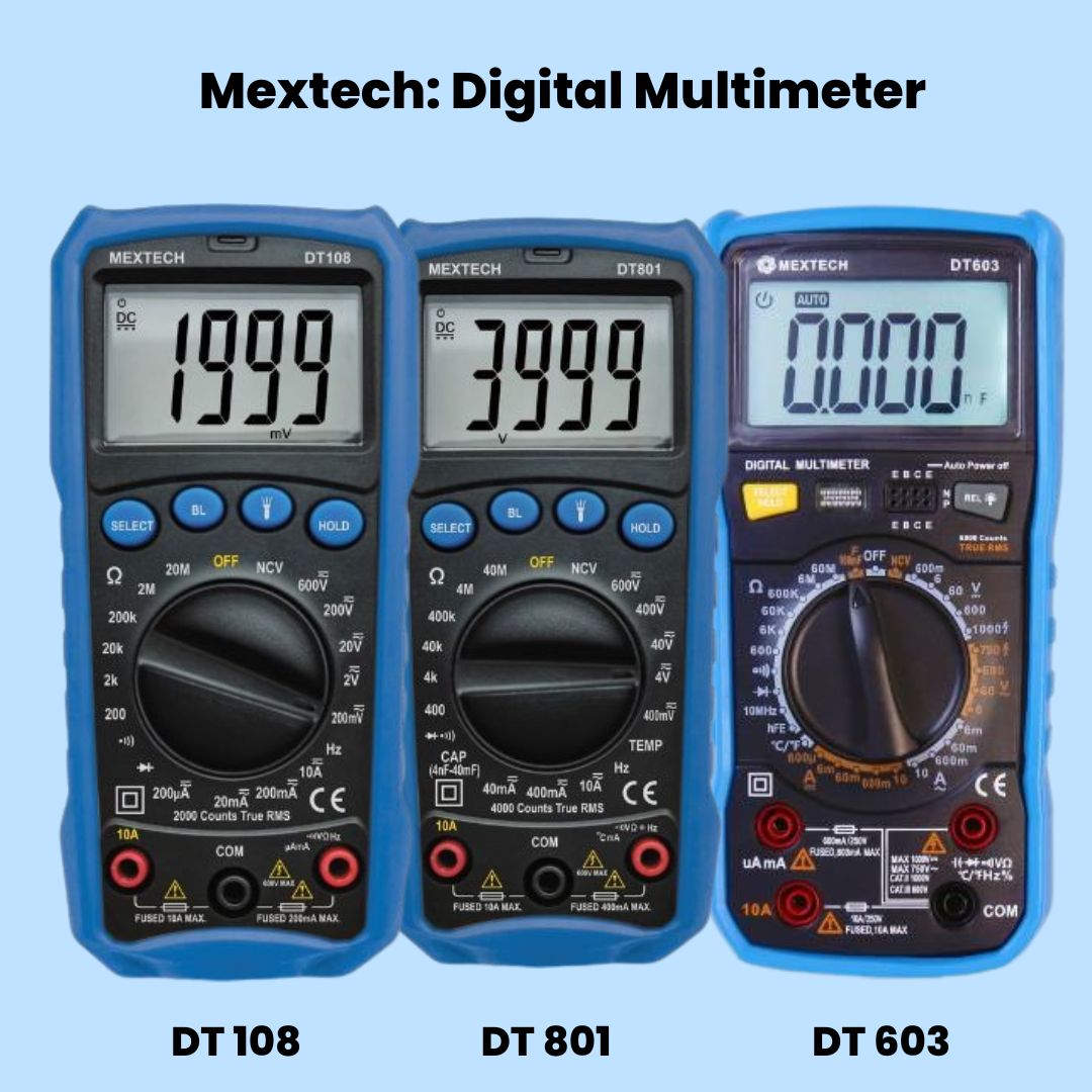 Mextech True RMS Digital Multimeter | Accurate Electrical Measurements
