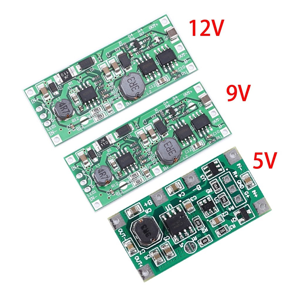 DC 5V 9V 12V Step-Up Booster Module for 18650 Lithium Battery UPS with ...