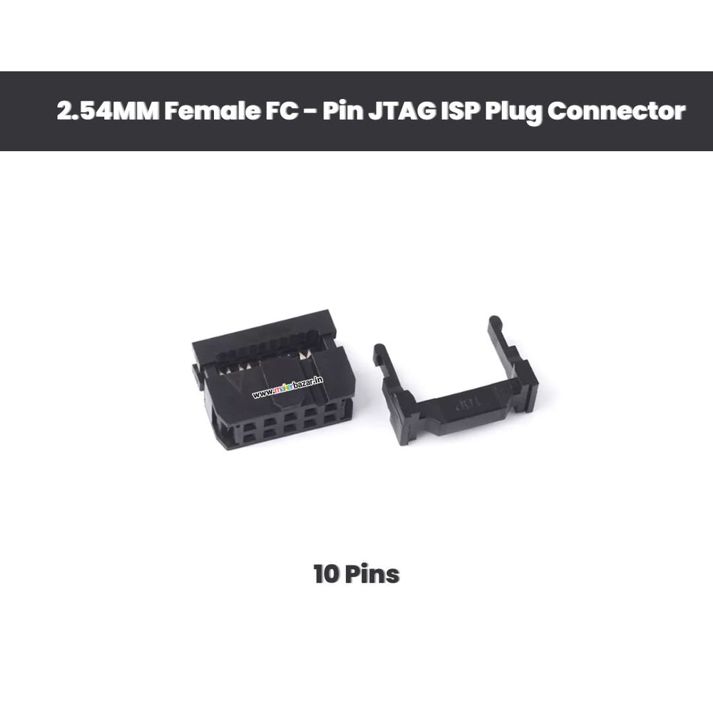Buy 2.54MM Female FC - Pin JTAG ISP Plug Connector | Makerbazar