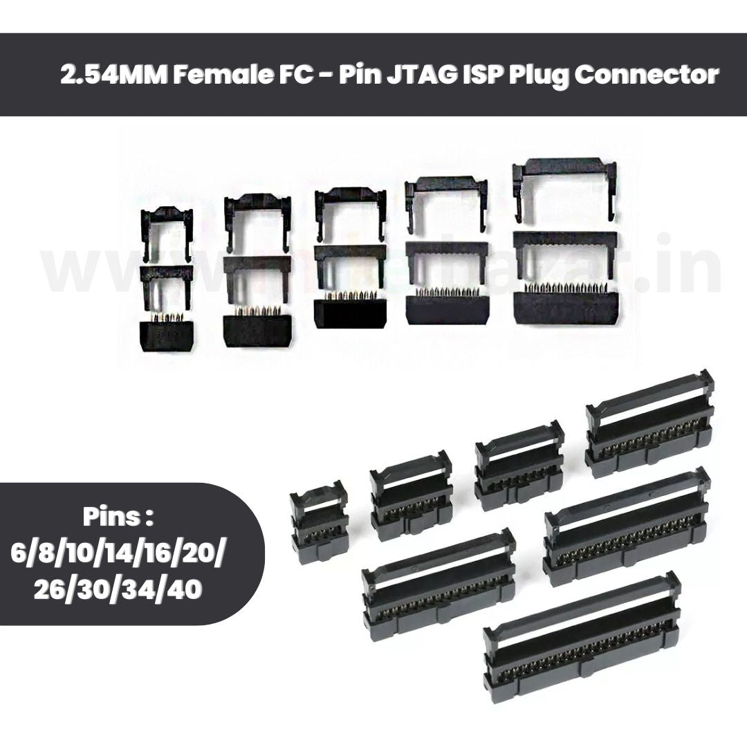 Buy 2.54MM Female FC - Pin JTAG ISP Plug Connector | Makerbazar
