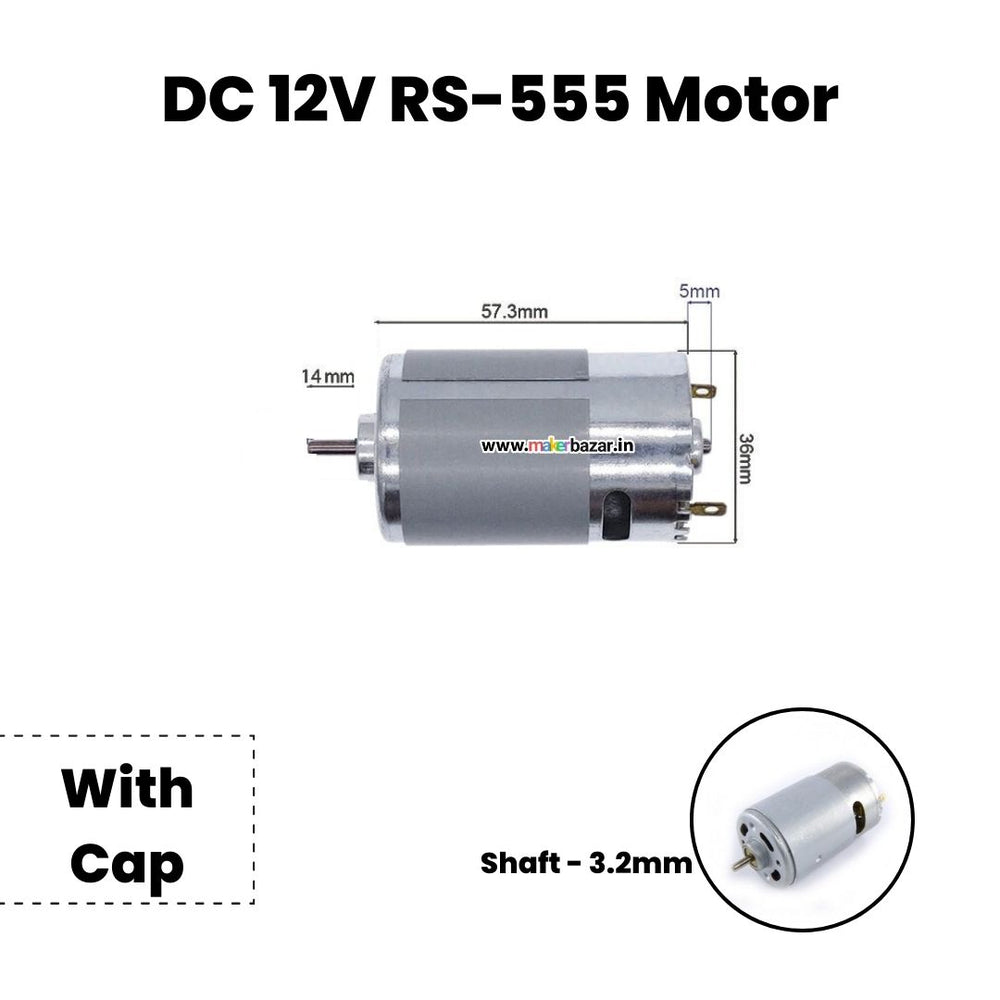 Buy DC 12V RS-555 Motor | Makerbazar