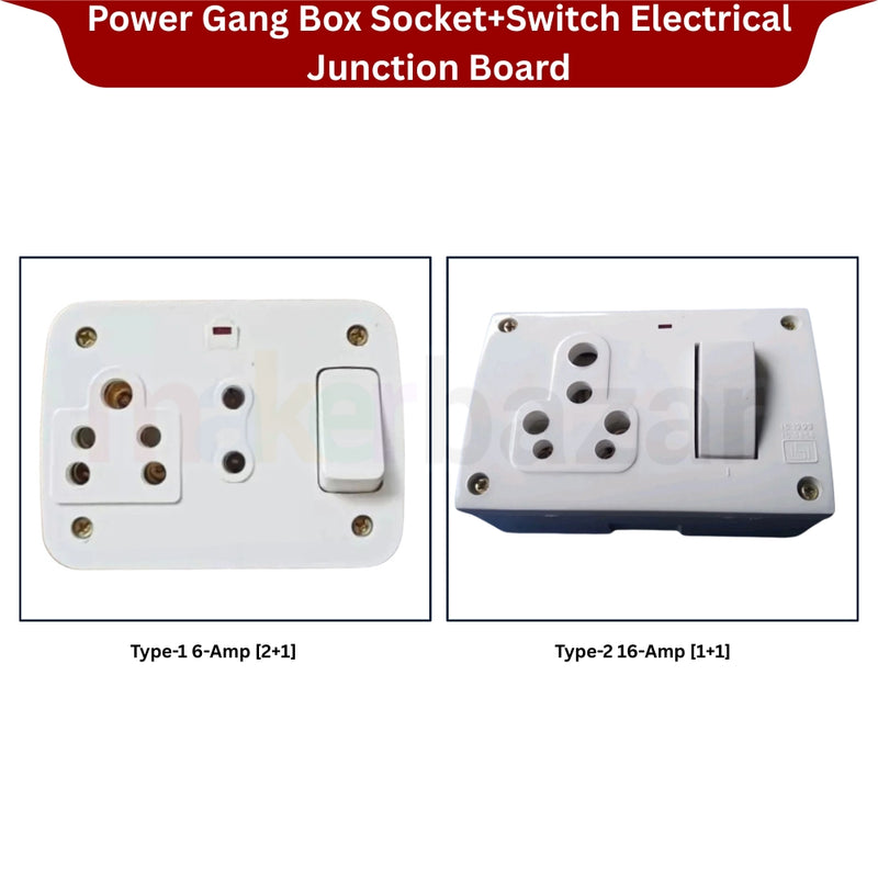Buy Universal Socket + Switch Combo Board – 16 Amp + 6 Amp