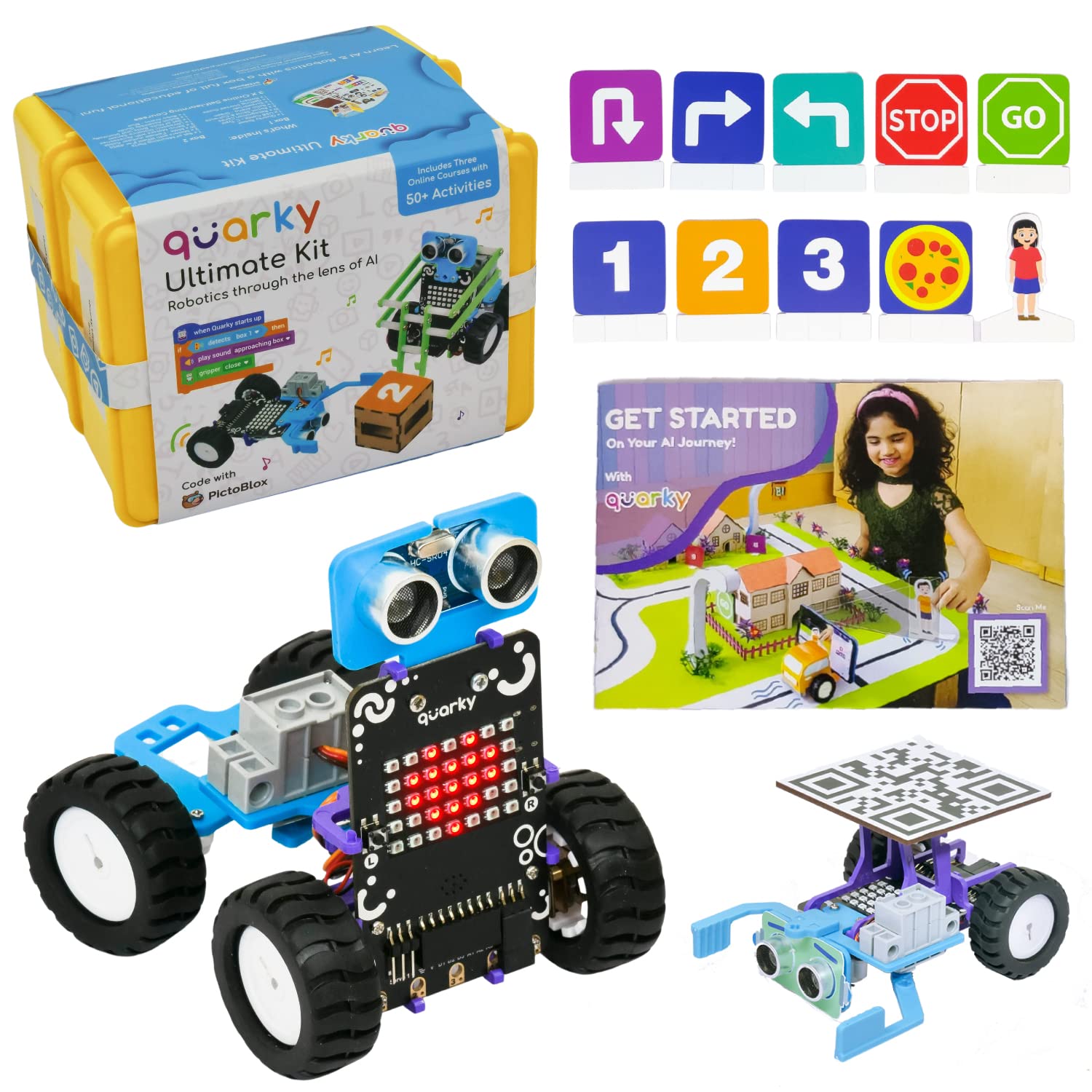 Quarky Ultimate Kit | Advanced AI Robot Toy Kit for 7+ Year Kids with