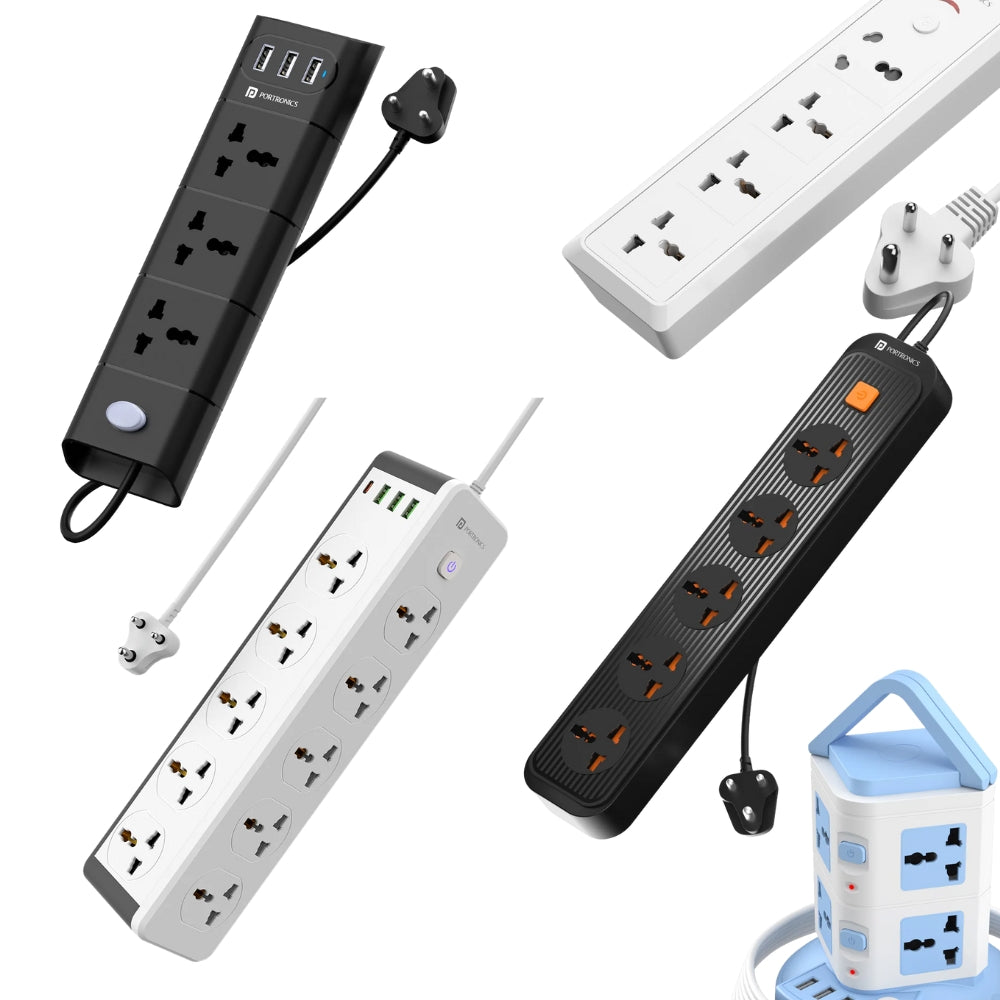 Portronics Spike‑Guard Power Extension Board – Safe Surge‑Protected ...