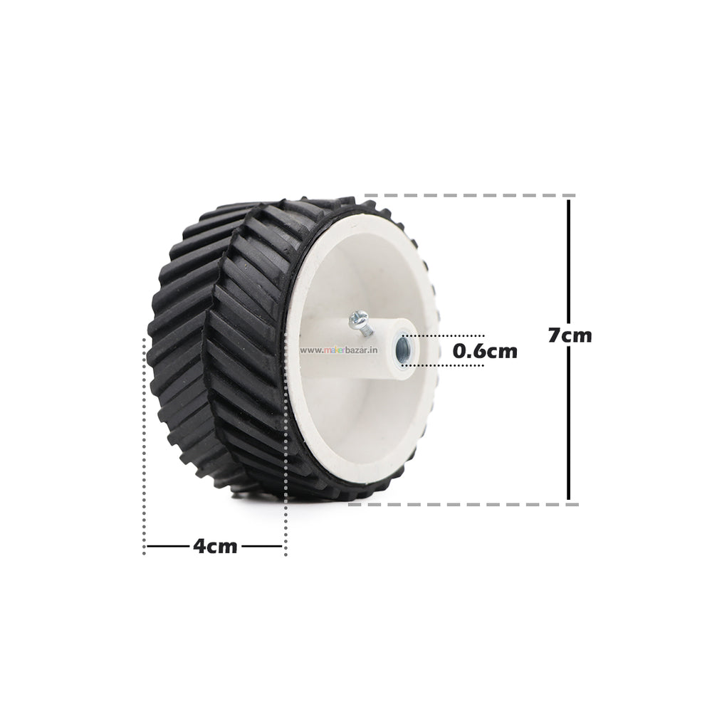Buy Robotic Wheel White 7CM X 4CM