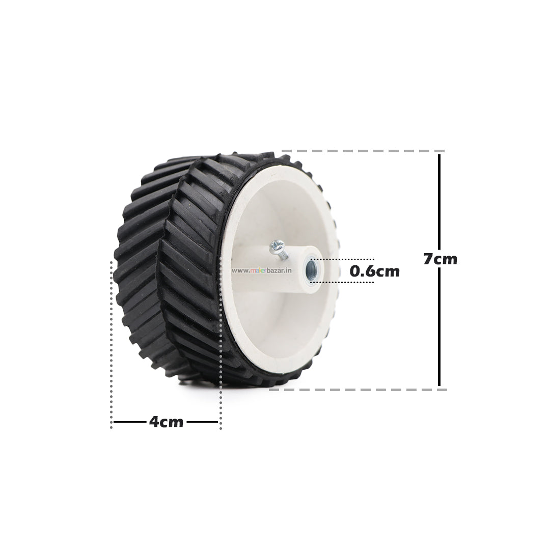 Buy Robotic Wheel White 7CM X 4CM