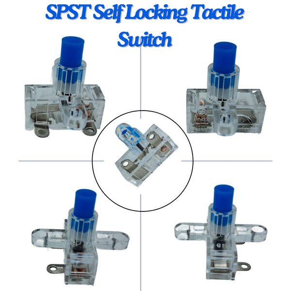 Buy SPST Self-Locking Tactile Switch for DIY Use | Makerbazar