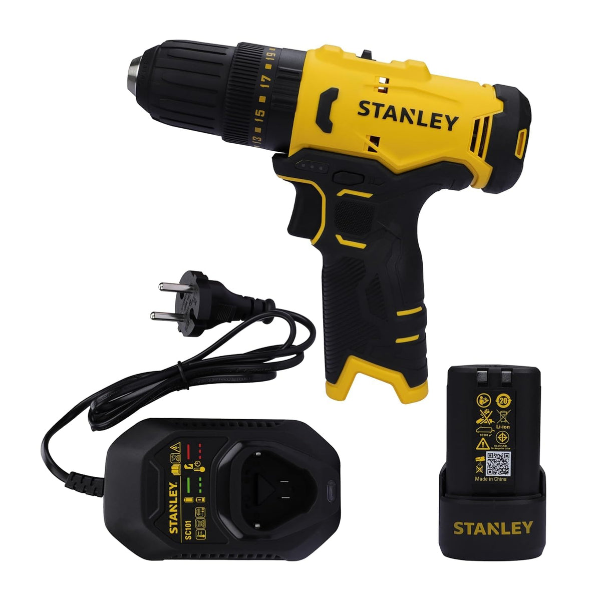 STANLEY SCH10D1 & SCH10D2K 12V Cordless Hammer Drill Driver – Compact ...