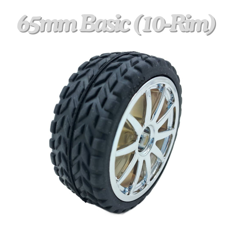 65mm Large Robot Wheel for Smart Car (Hex Shaft)