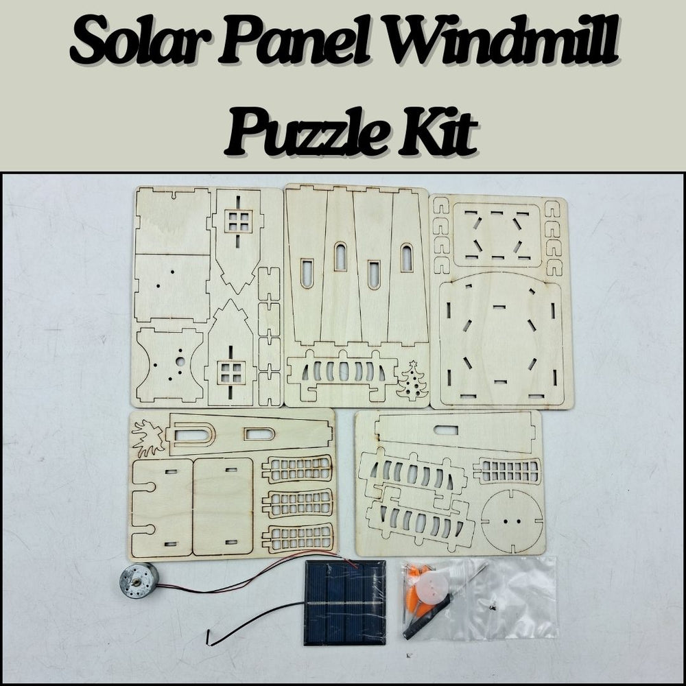 Buy Wooden DIY Solar Panel Windmill Puzzle Kit | Makerbazar