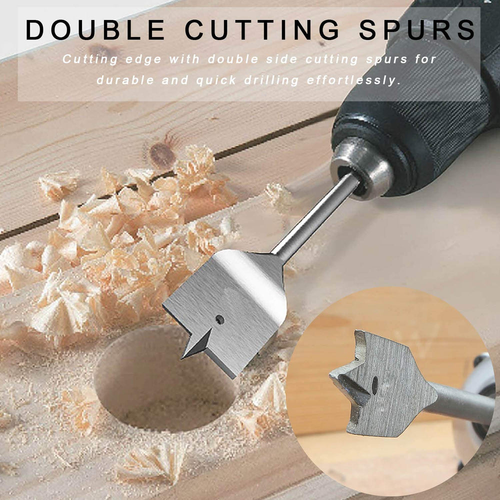 6pcs 10-25mm Spade Drill Bits Set Flat-Head Hex-Shank Hole Puncher Too