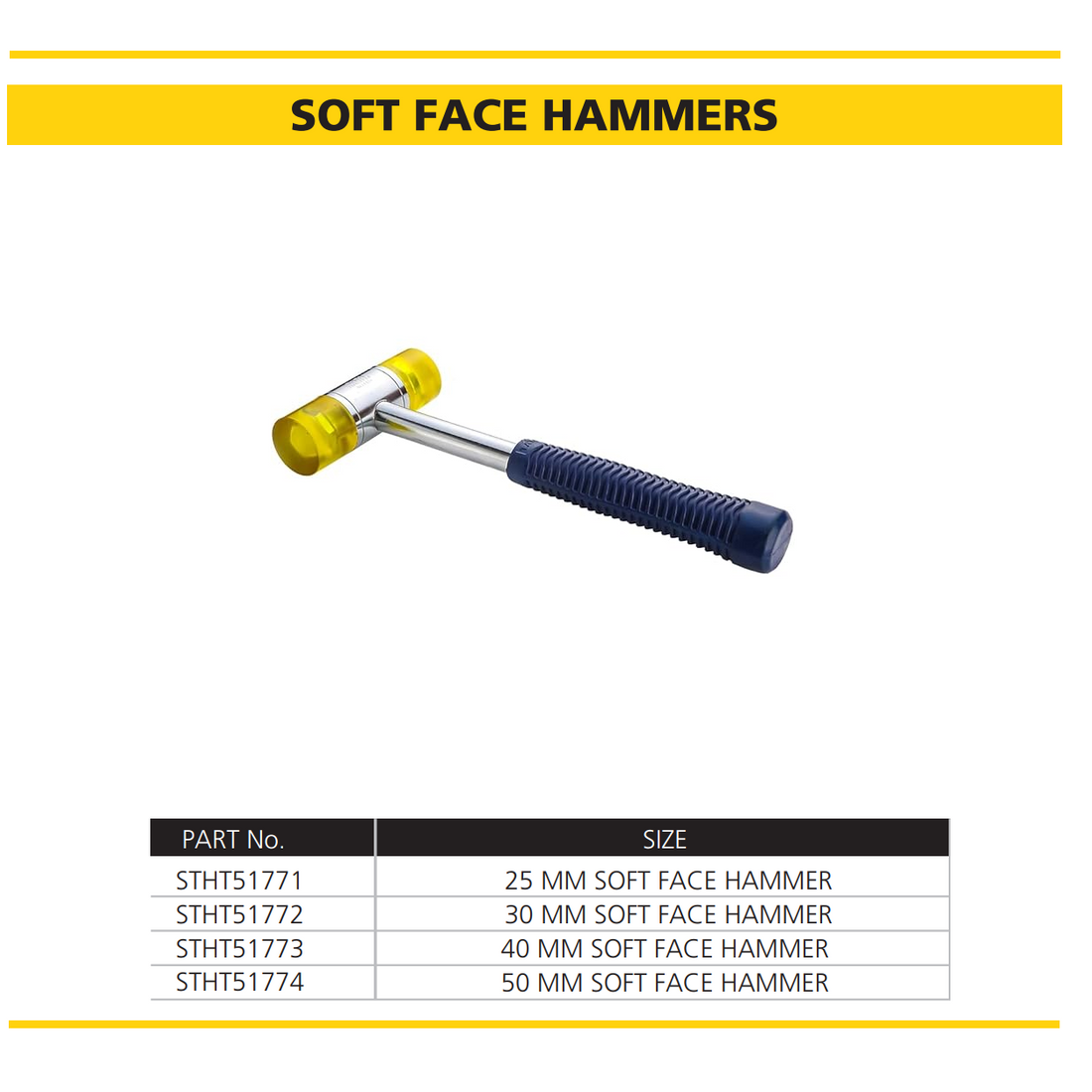 Stanley Soft-Face Mallet Hammer with Steel Handle – Non-Marring Dual ...