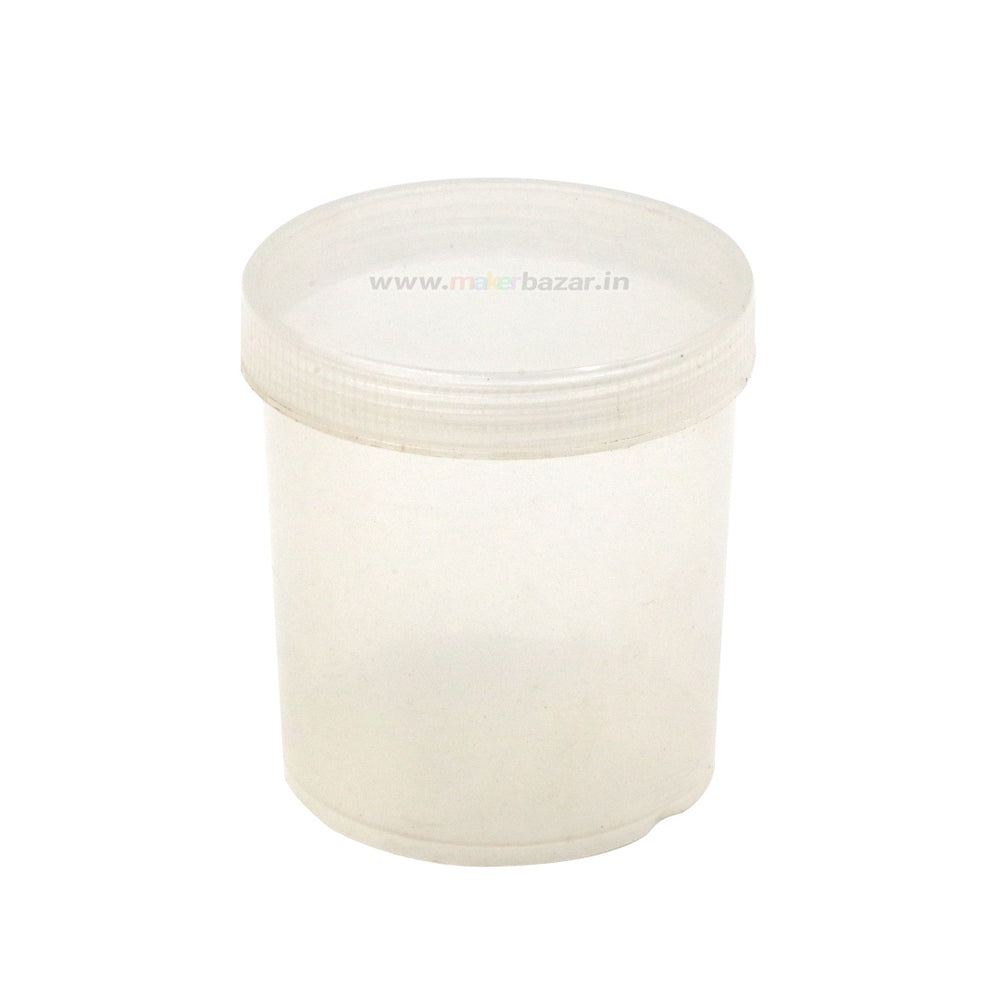 [Type 2] Plastic Round Jar Basic Storage Box Container with Transparen