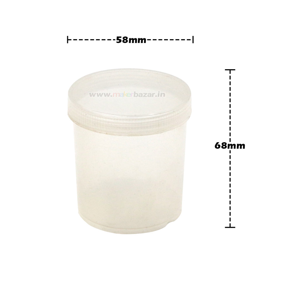[Type 2] Plastic Round Jar Basic Storage Box Container with Transparen