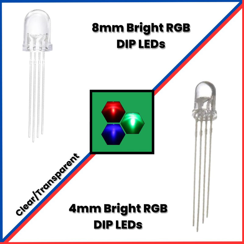 4pin Bright RGB DIP LEDs Round Top
