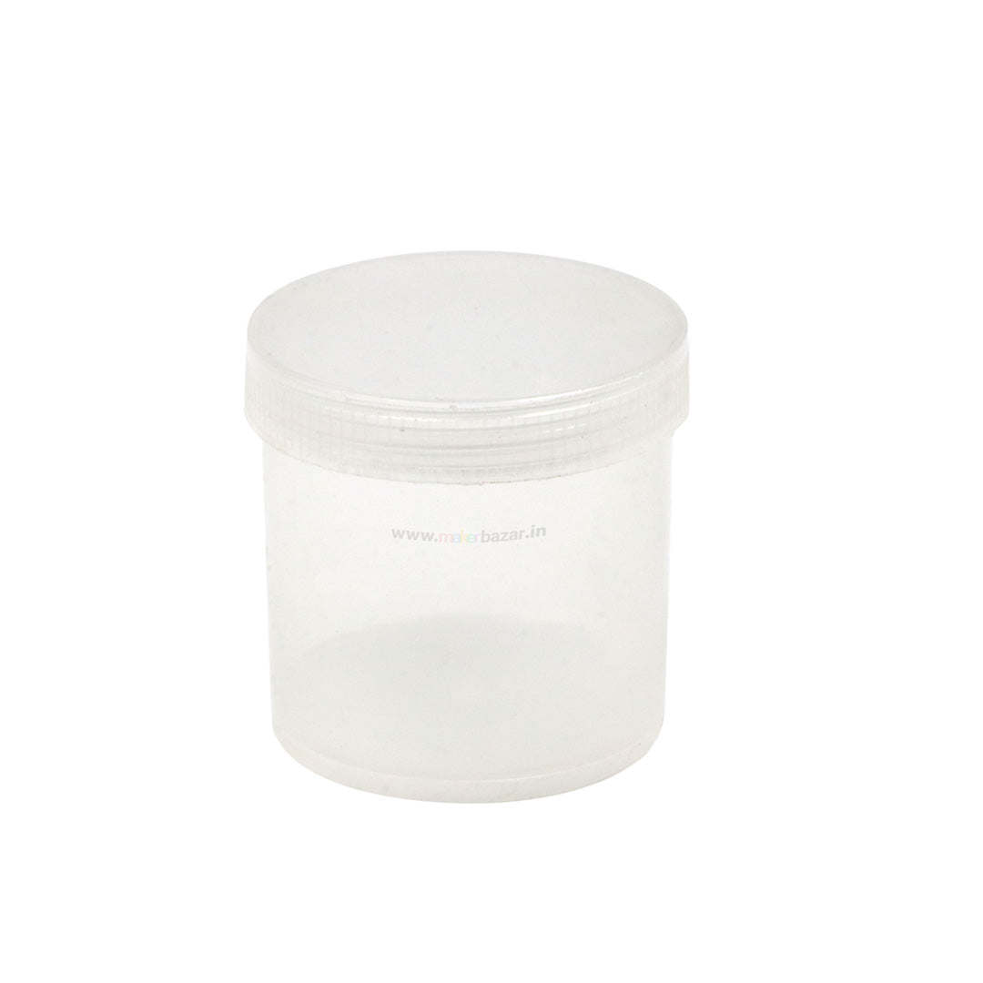 [Type 2] Plastic Round Jar Basic Storage Box Container with Transparen
