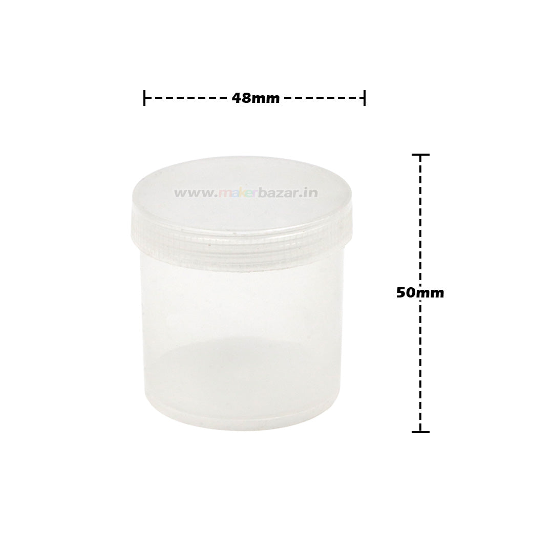 [Type 2] Plastic Round Jar Basic Storage Box Container with Transparen