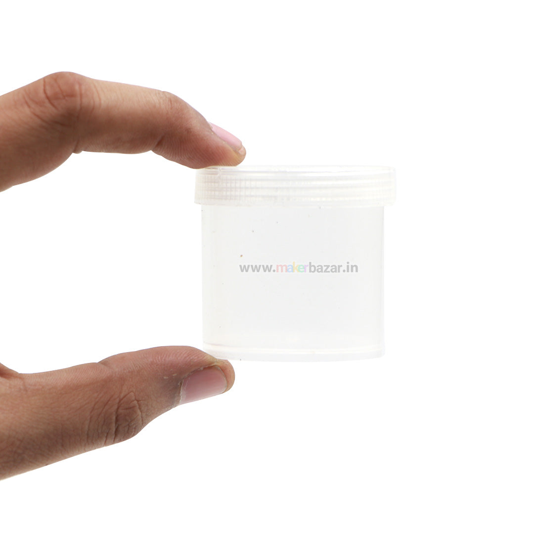 [Type 2] Plastic Round Jar Basic Storage Box Container with Transparen