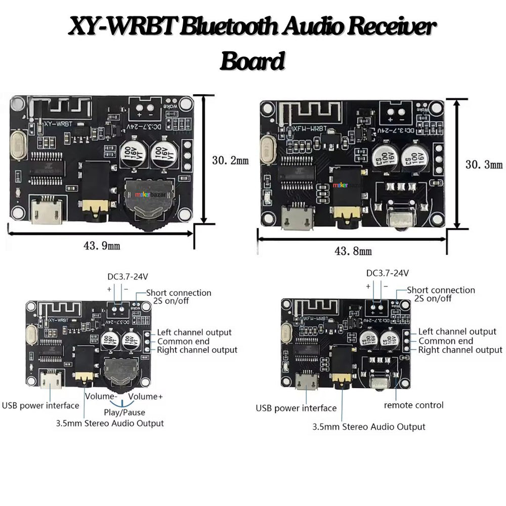 XY-WRBT Bluetooth Audio Receiver Board 5.0 Mp3 Lossless Decoder Board