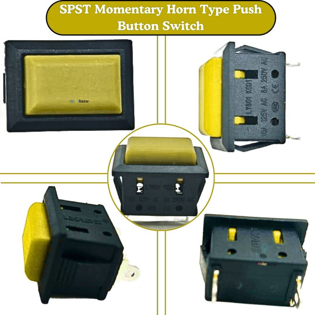 Buy SPST Momentary Horn Push Button Switch | Makerbazar