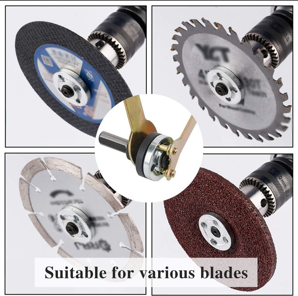 Drill Angle Grinder Adapter with Flange Nut Parts 5pcs Set