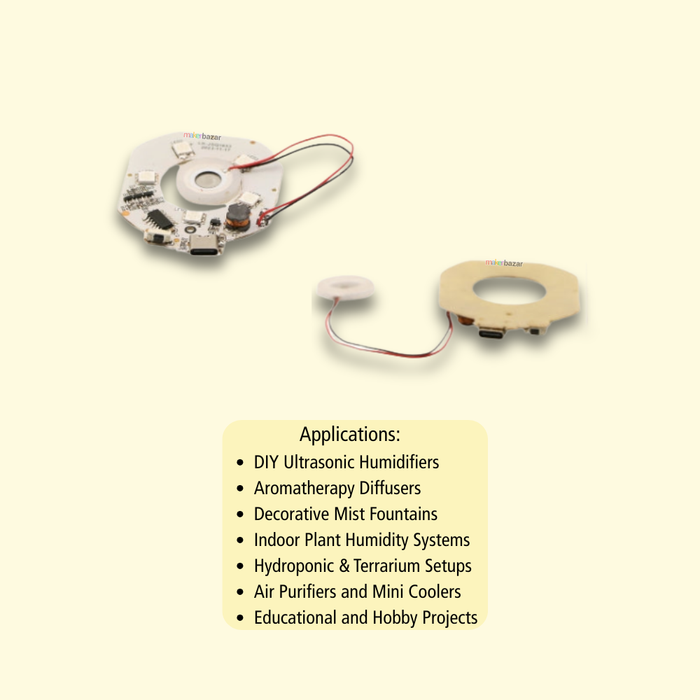 Buy DIY Ultrasonic Fogger Atomizer PCB with USB Type-C and LED Lights