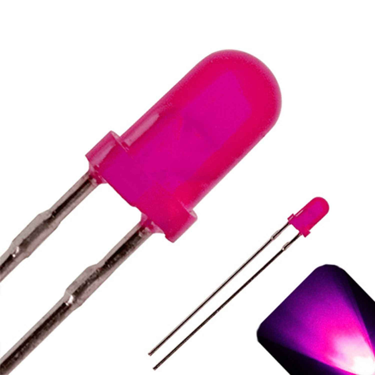 DIP LED 5mm Round Top Clear/Diffused Type - Bright LEDs for DIY Projects