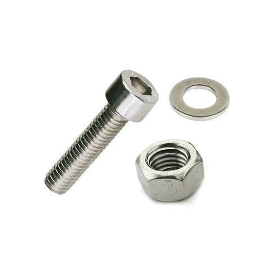 Stainless Steel Allen Socket Head Nut-Bolt-Washer Set [Pack of 10]