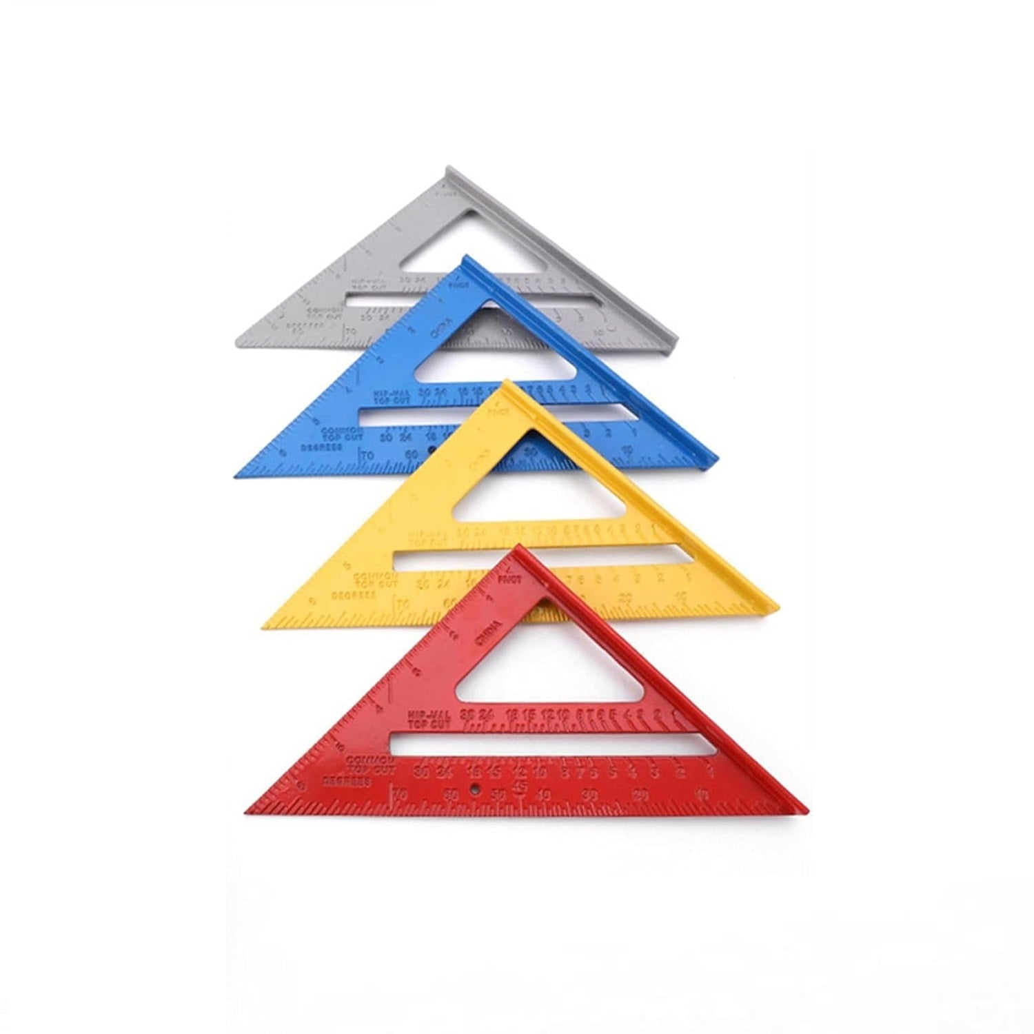 Buy Double-Sided Scale 45-Degree Triangle Ruler | 7-Inch Aluminum Alloy ...