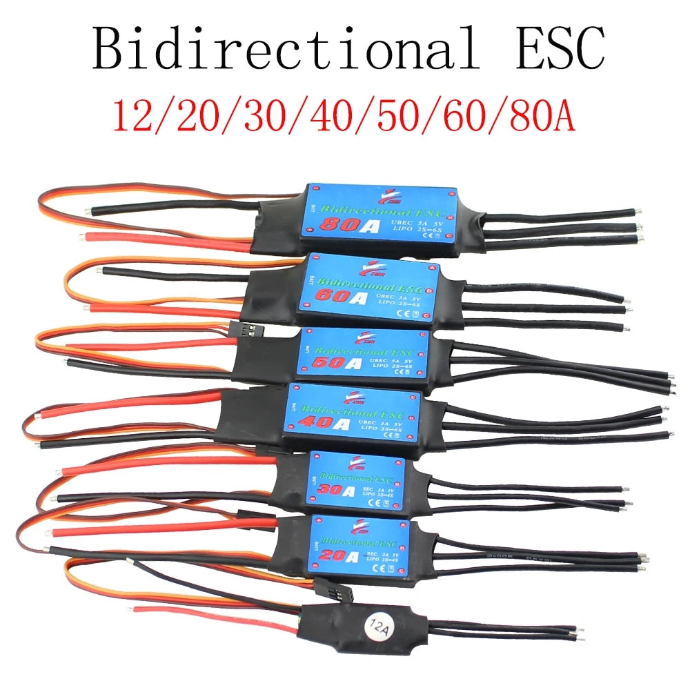 Bidirectional Brushless ESC with UBEC for RC Boat Car Pneumatic Underw