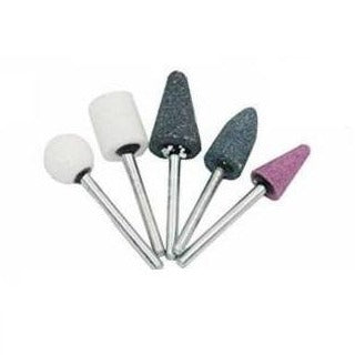 5 Pcs 3mm (1/8in) Shank Abrasive Mounted Stone Rotary Tool Bits