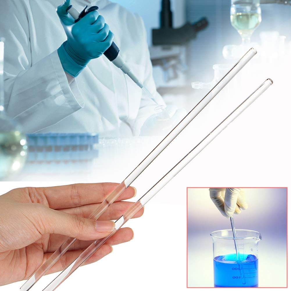 Stirring Rod Chemistry 2pcs Laboratory Transparent Glass Rod Lab Use