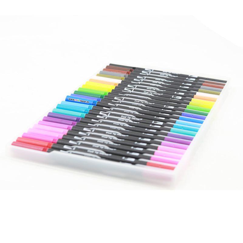 Buy Now 24 Colors Dual Tip Brush Pens