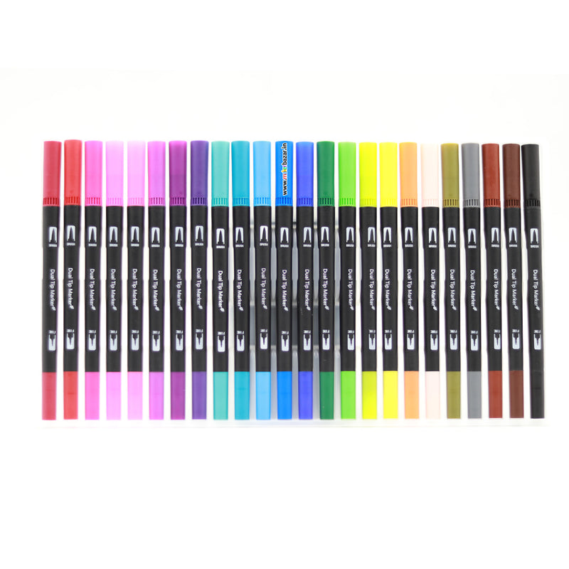 Buy Now 24 Colors Dual Tip Brush Pens