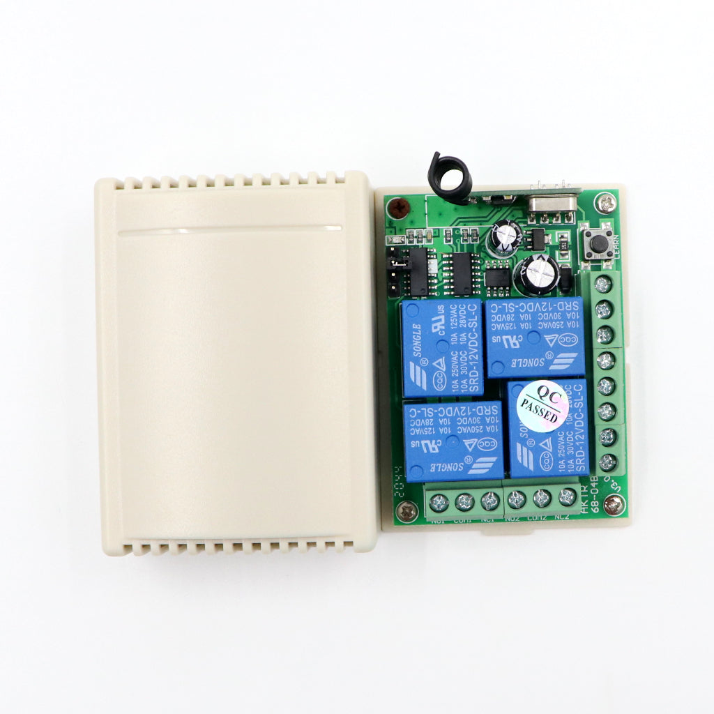 12VDC 315-MHz 4-Channel RF Receiver Module with Casing