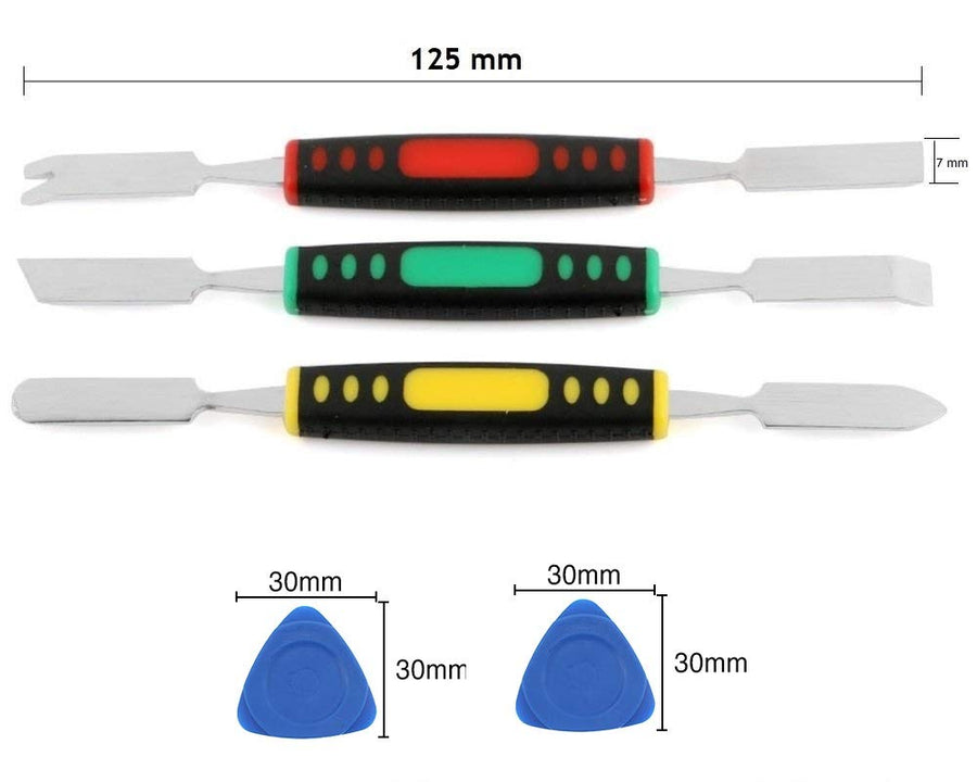 5-in-1 3pcs Dual End Metal Spudger with 2pcs Plastic Openers Prying Fo
